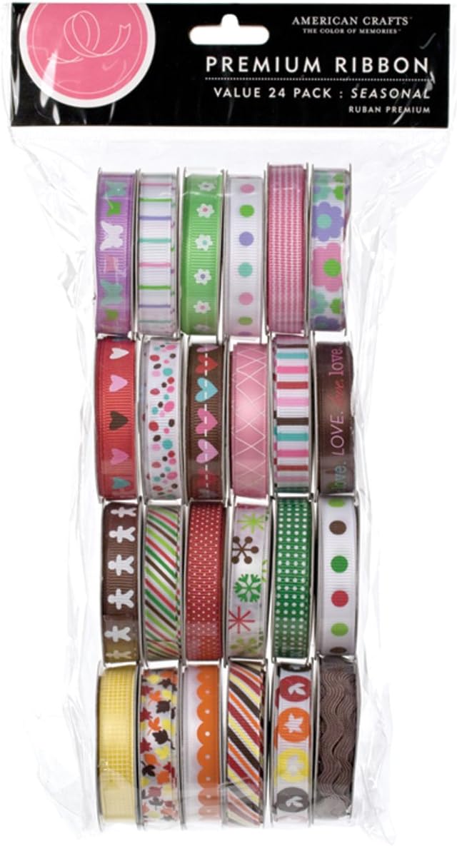 Amazon.com: Extreme Value Ribbon Seasonal Pack by American Crafts | 24 ...