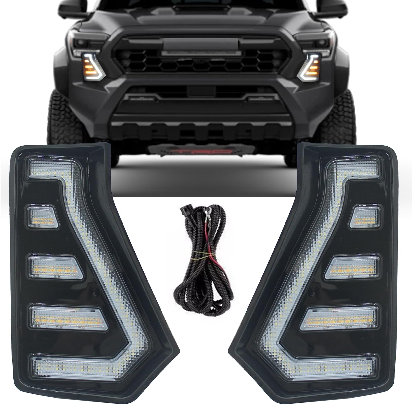 Amazon.com: LENJIEMT LED Daytime Running Lights White DRL Compatible ...