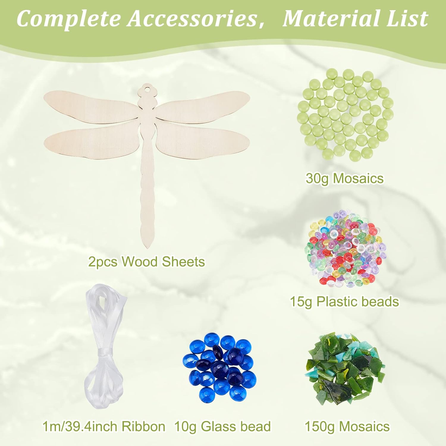 WEBEEDY Make 2 Dragonfly Glass Mosaic Kit Creativity DIY Kit de mosaico de mosaico para niños y ...