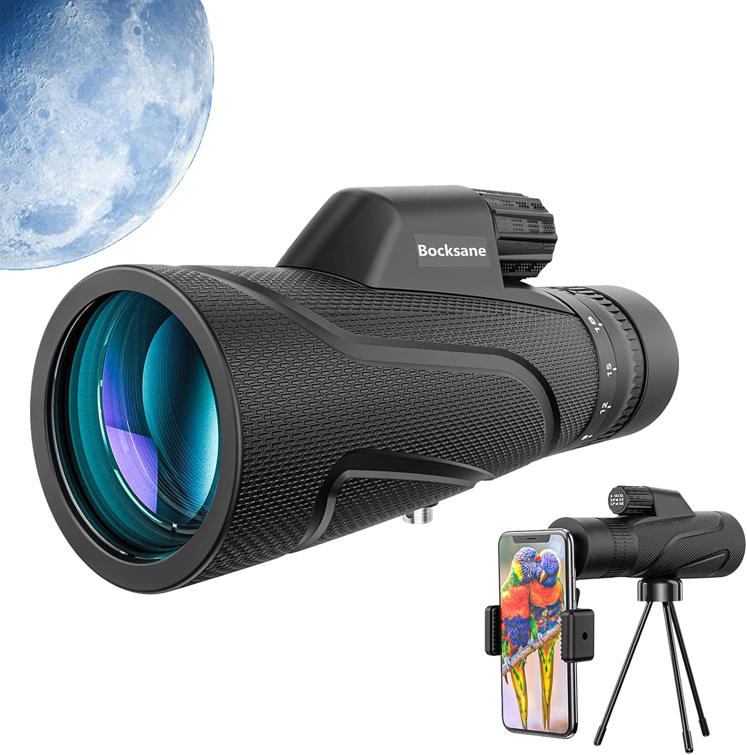 Zoom 18×50 Monocular Telescope 6x~18x Magnification Adjustable ...