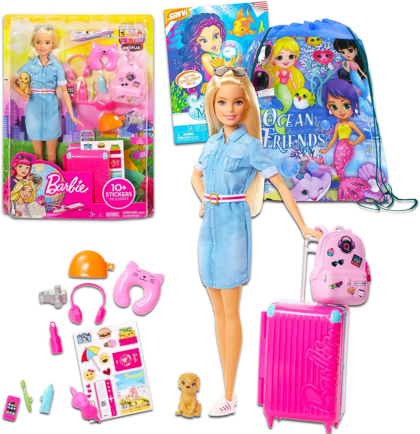 Barbie Travel Doll And Accessories Set at Steven Robbins blog