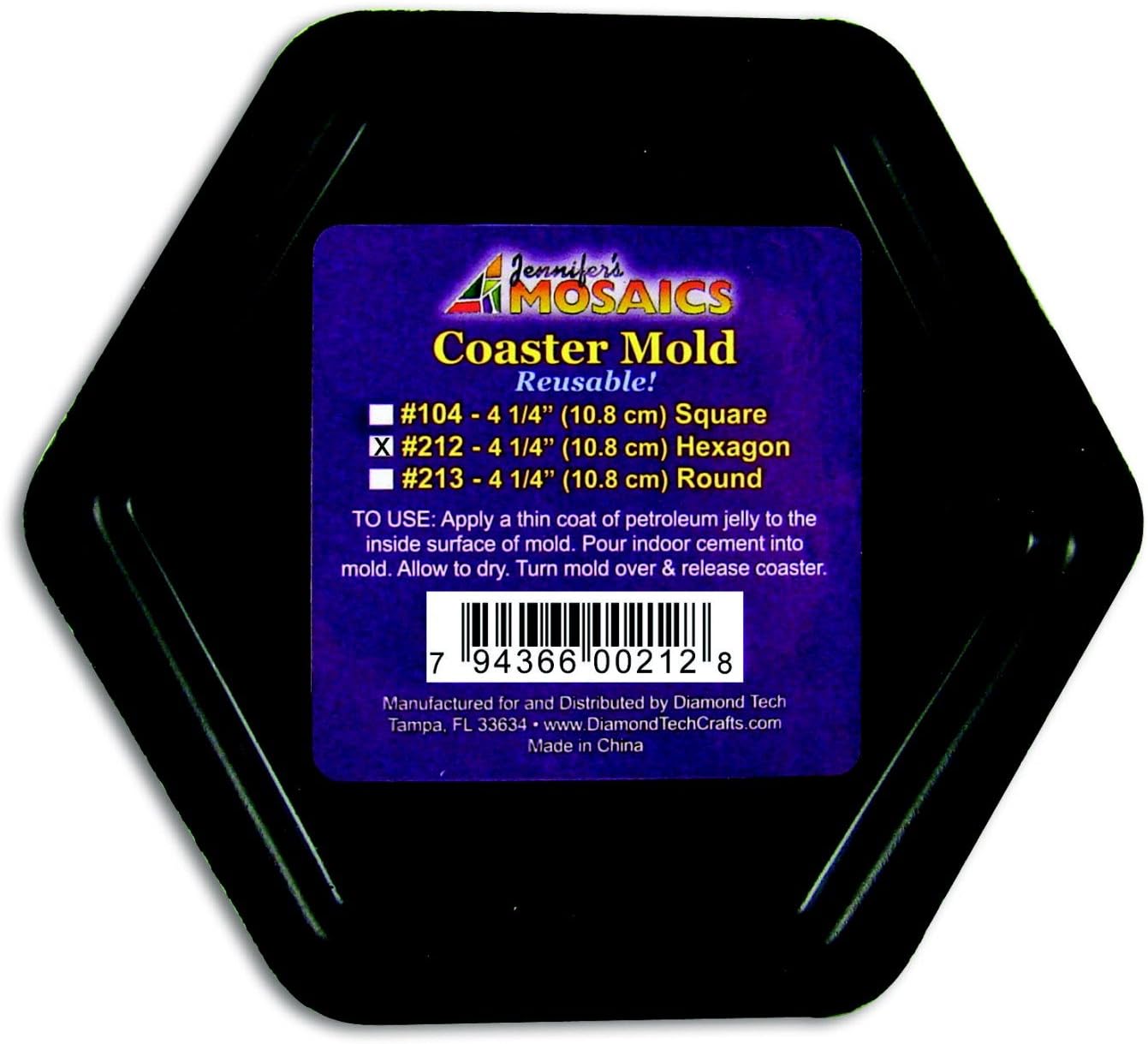 Amazon.com: Jennifer's Mosaics Diamond Tech Hexagonal Reusable Plastic ...