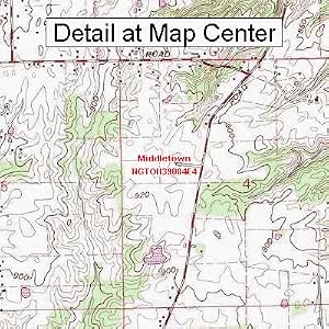 Amazon.com : USGS Topographic Quadrangle Map - Middletown, Ohio (Folded ...