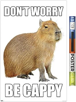 Amazon.com: Trends International Capybara - Be Cappy Wall Poster ...