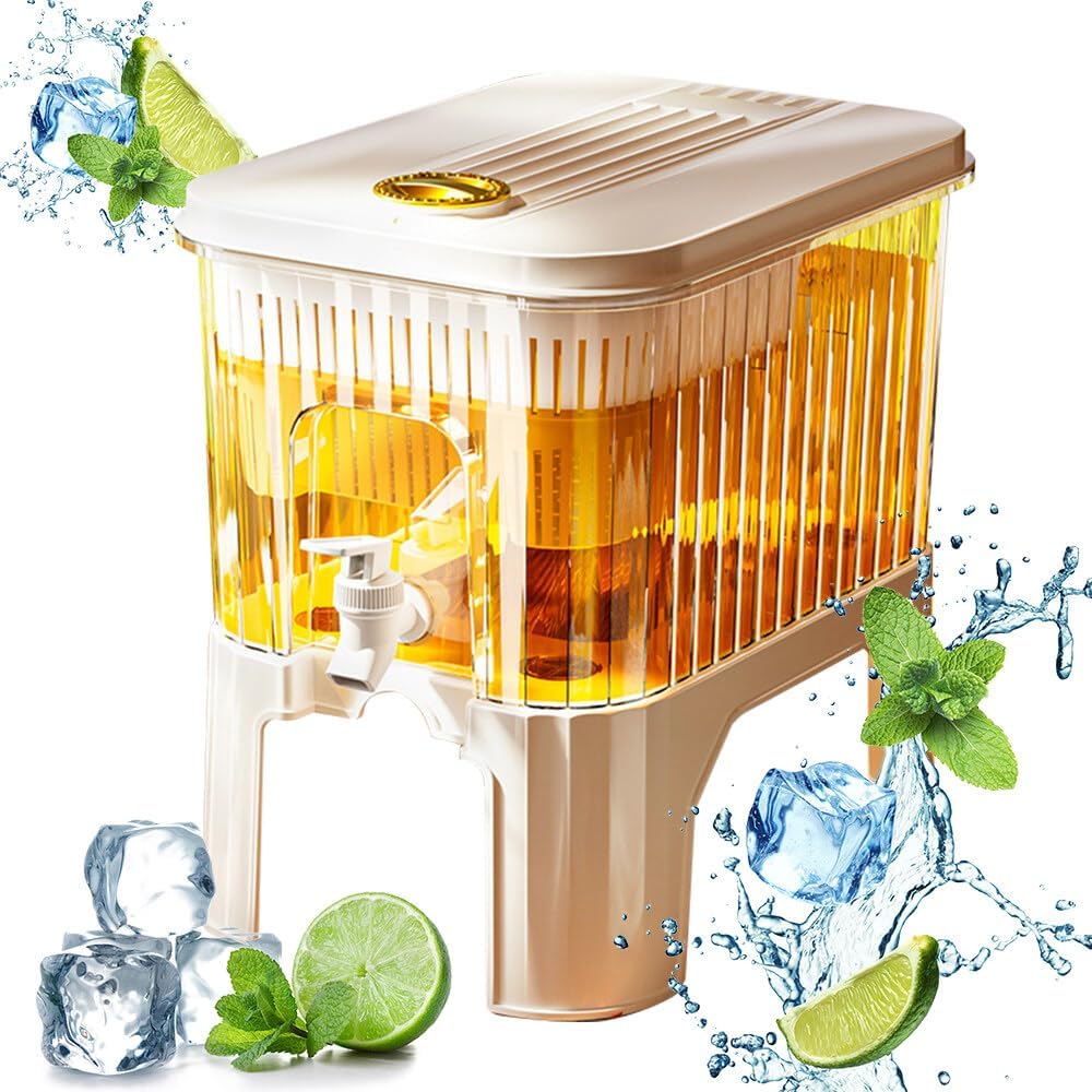 HOVCEH Plastic Water Dispensers, 5L Fridge Drinks Dispenser with Tap ...