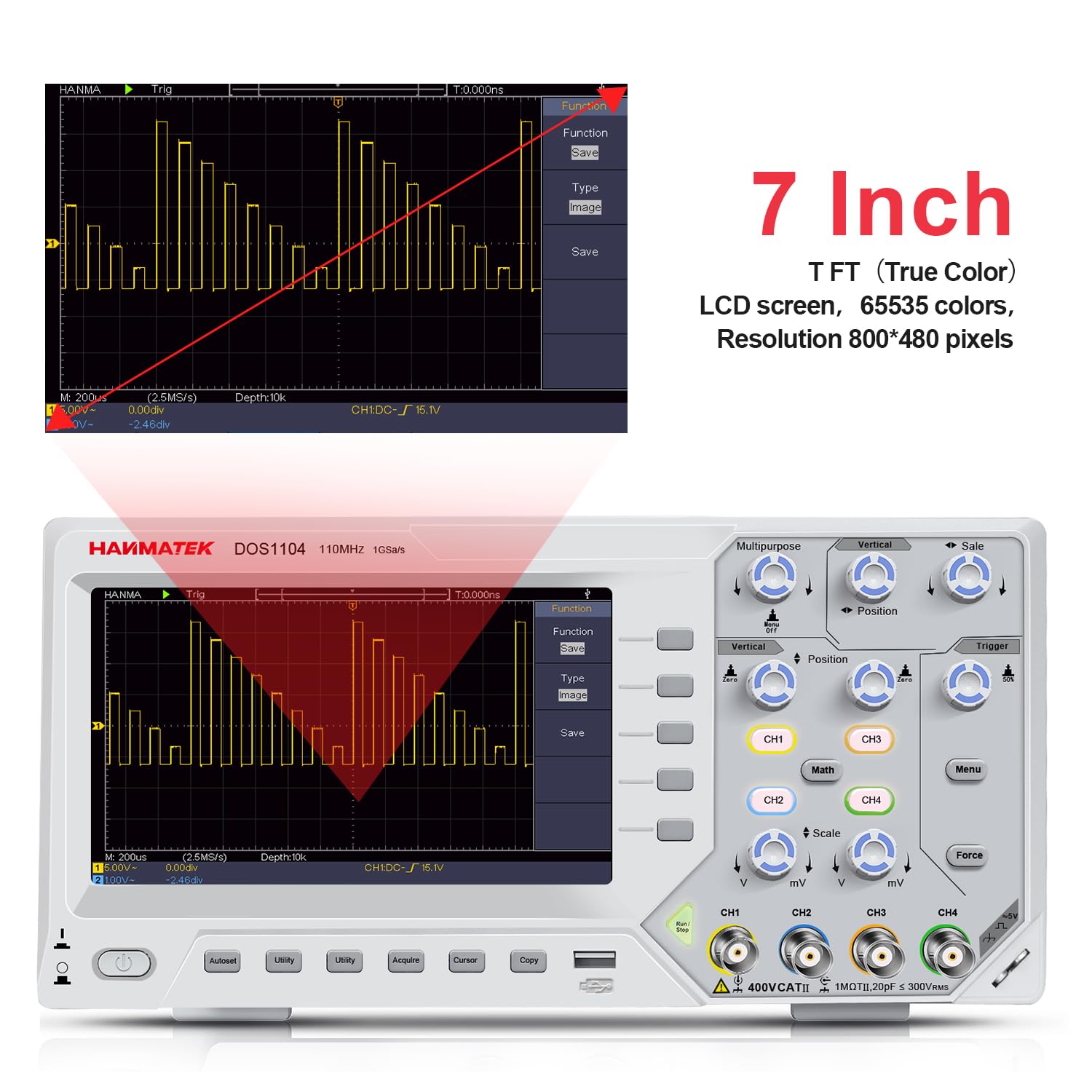 Snapklik.com : HANMATEK DOS1104 Digital Oscilloscope