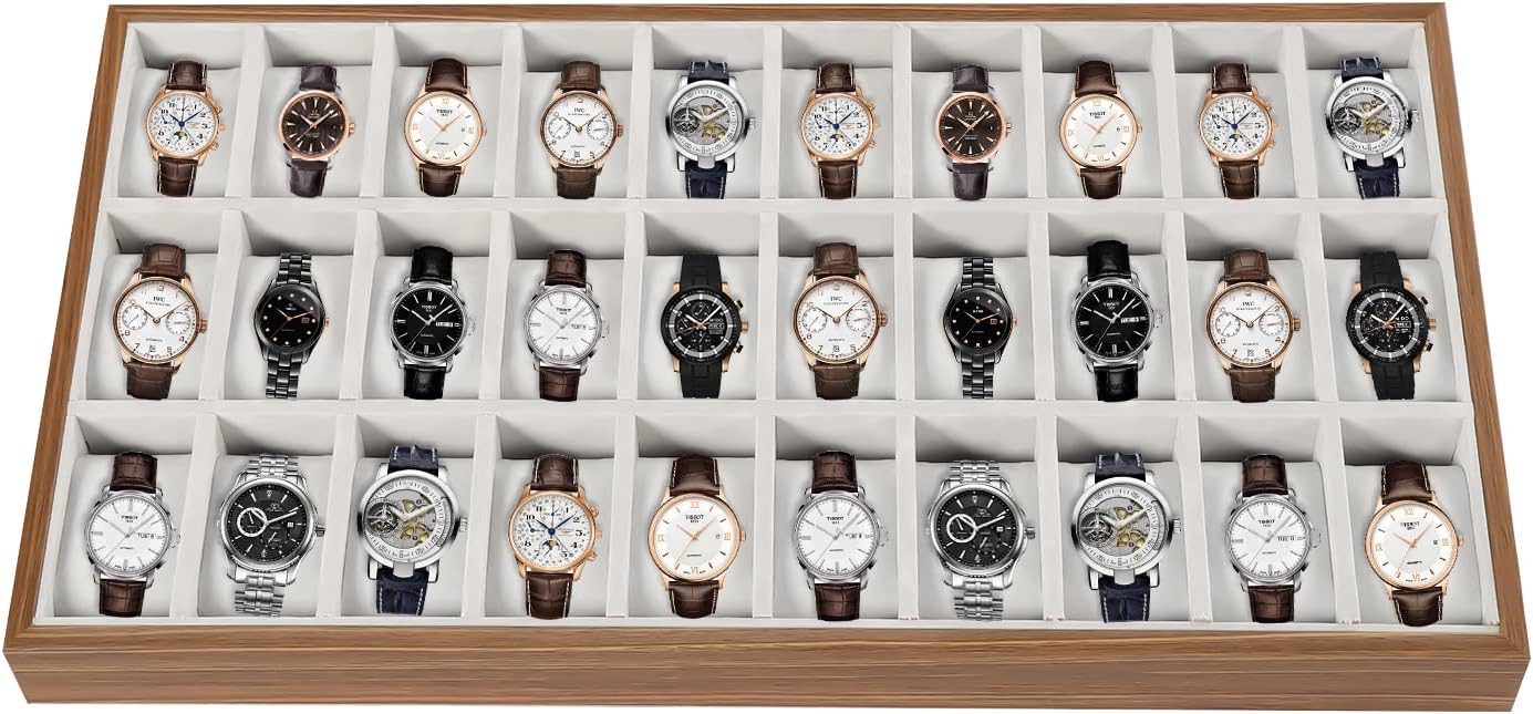 Amazon.com: Clear Acrylic Rotating Jewelry Watch Display Case 12" x 8 1 ...