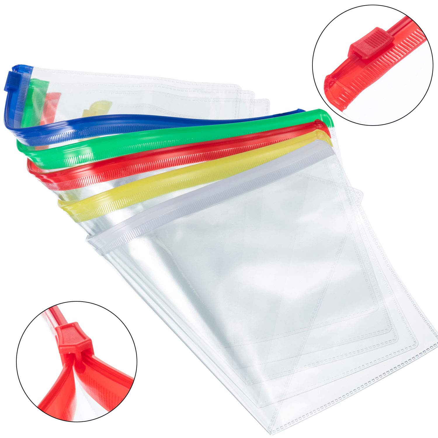 Snapklik.com : Leinuosen 50 Pcs Transparent Zip Envelope Plastic ...