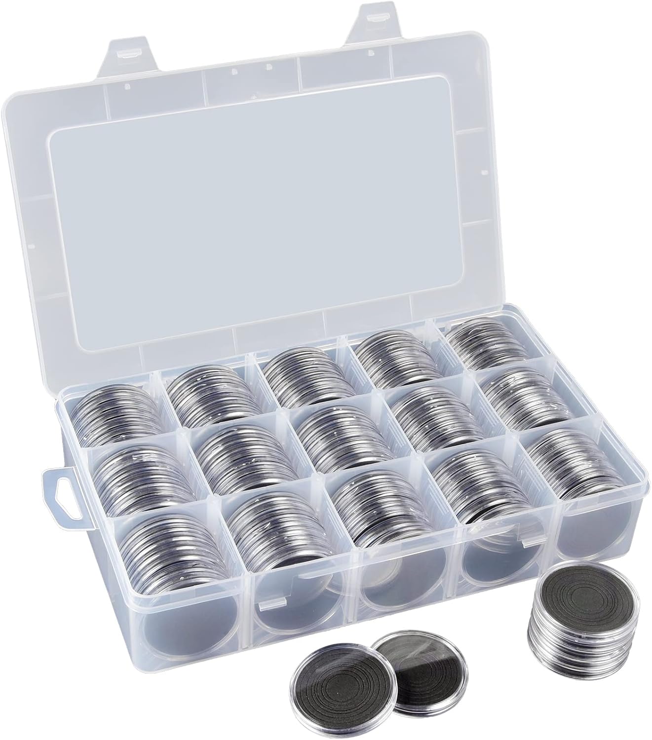 Amazon.com: FULLCASE 105 Pieces 46mm Coin Capsules with Foam Gasket and ...
