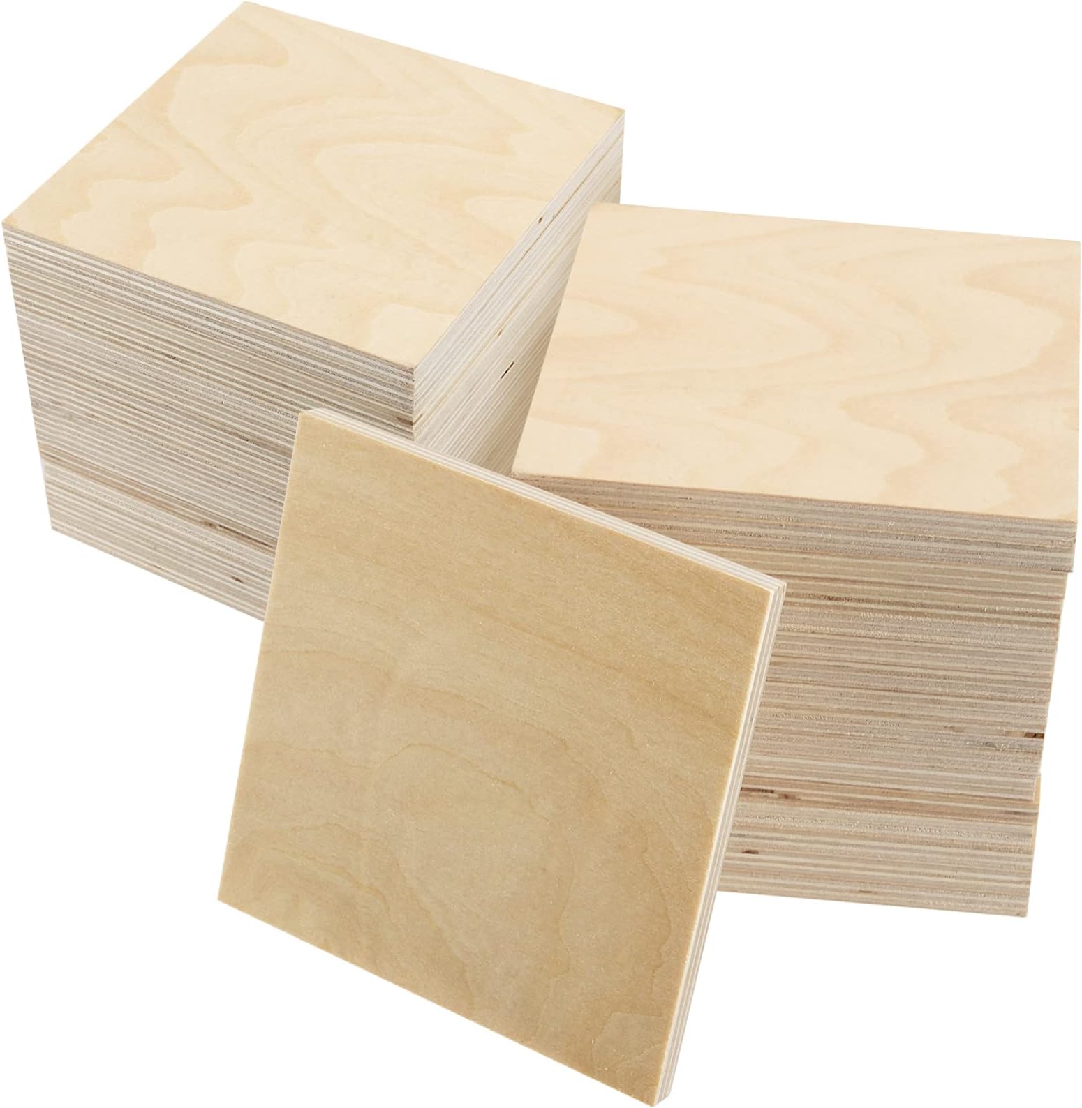Amazon.com: Acrux7 24 Pack 4x4 Inch Wood Squares for Paintings ...