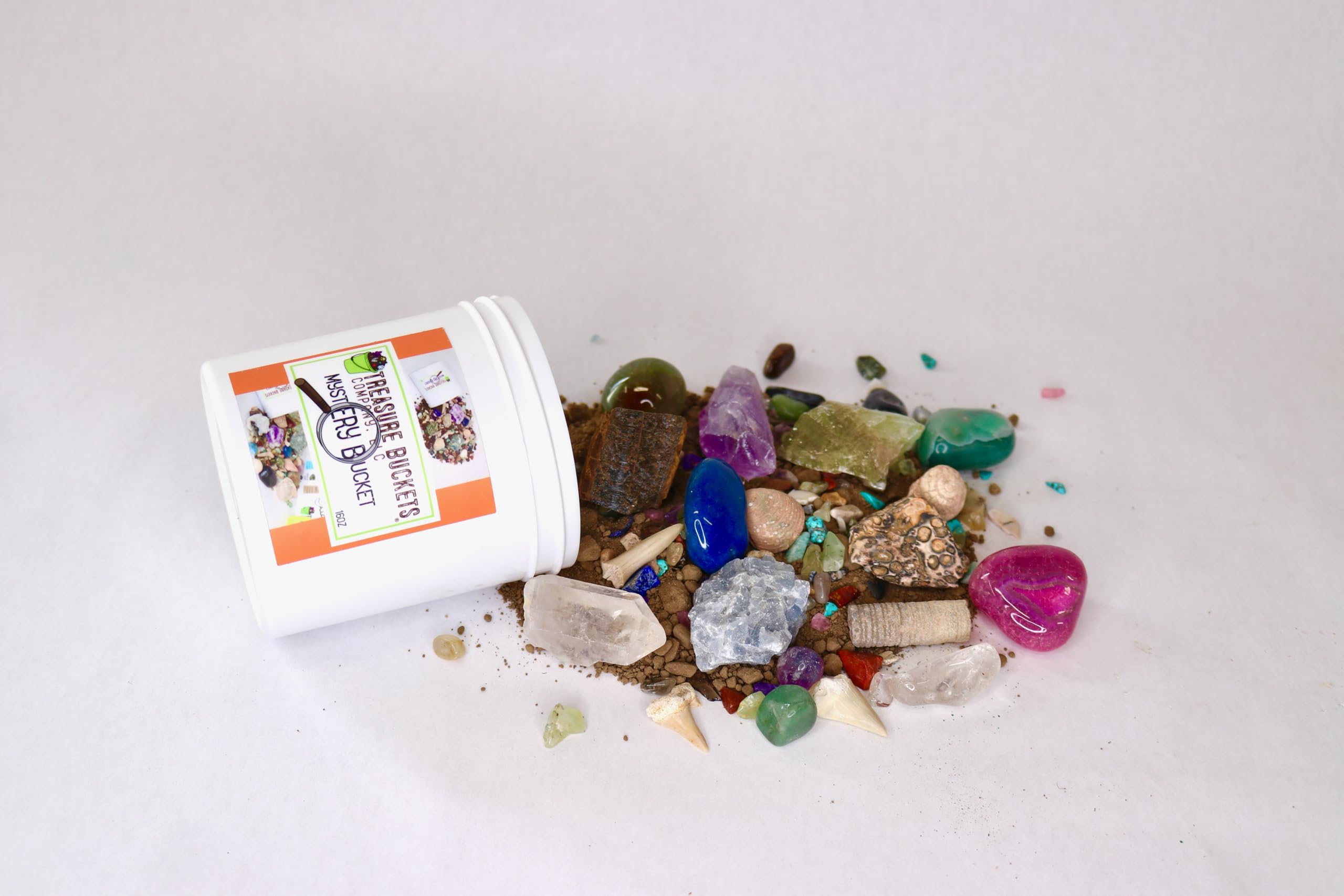 Amazon.com: Mystery Bucket - 16 Ounce Jar (Gemstones, Fossils & More ...