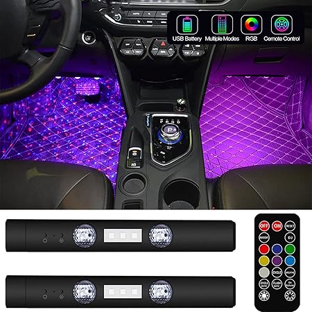 Amazon.com: LEDGlow 4pc Blue LED Interior Footwell Underdash Neon ...