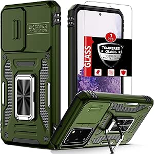Amazon.com: FRLMOOES for Samsung Galaxy S20 Case with Screen Protector,Built-in Slide Camera ...