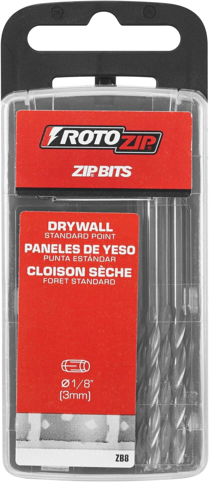 Roto Zip GP16 1/8-Inch Guide Point Drywall Cutting Zip Bit, 16-Pack ...