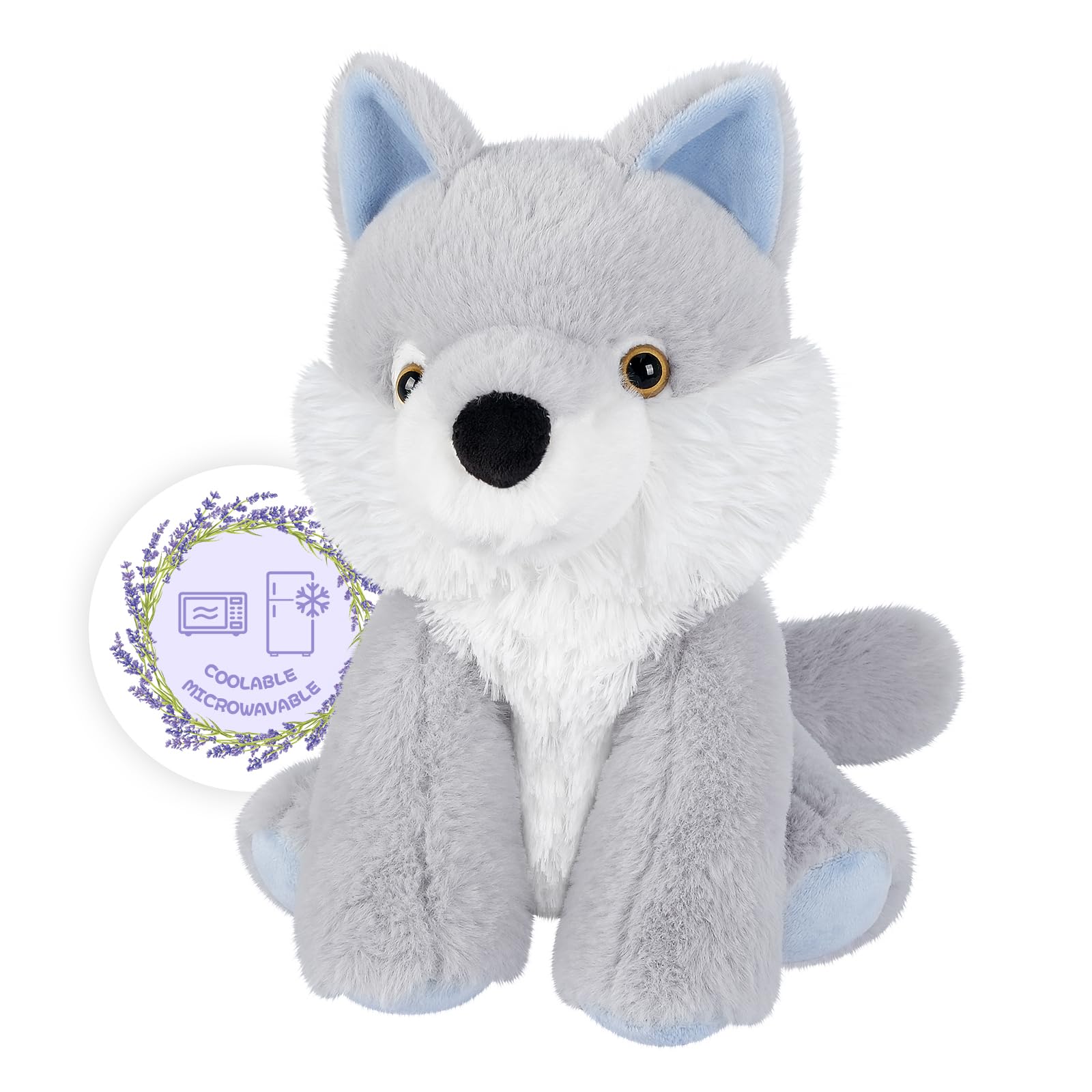 Amazon.com: SuzziPals Heatable & Coolable Wolf Stuffed Animals, Wolves ...