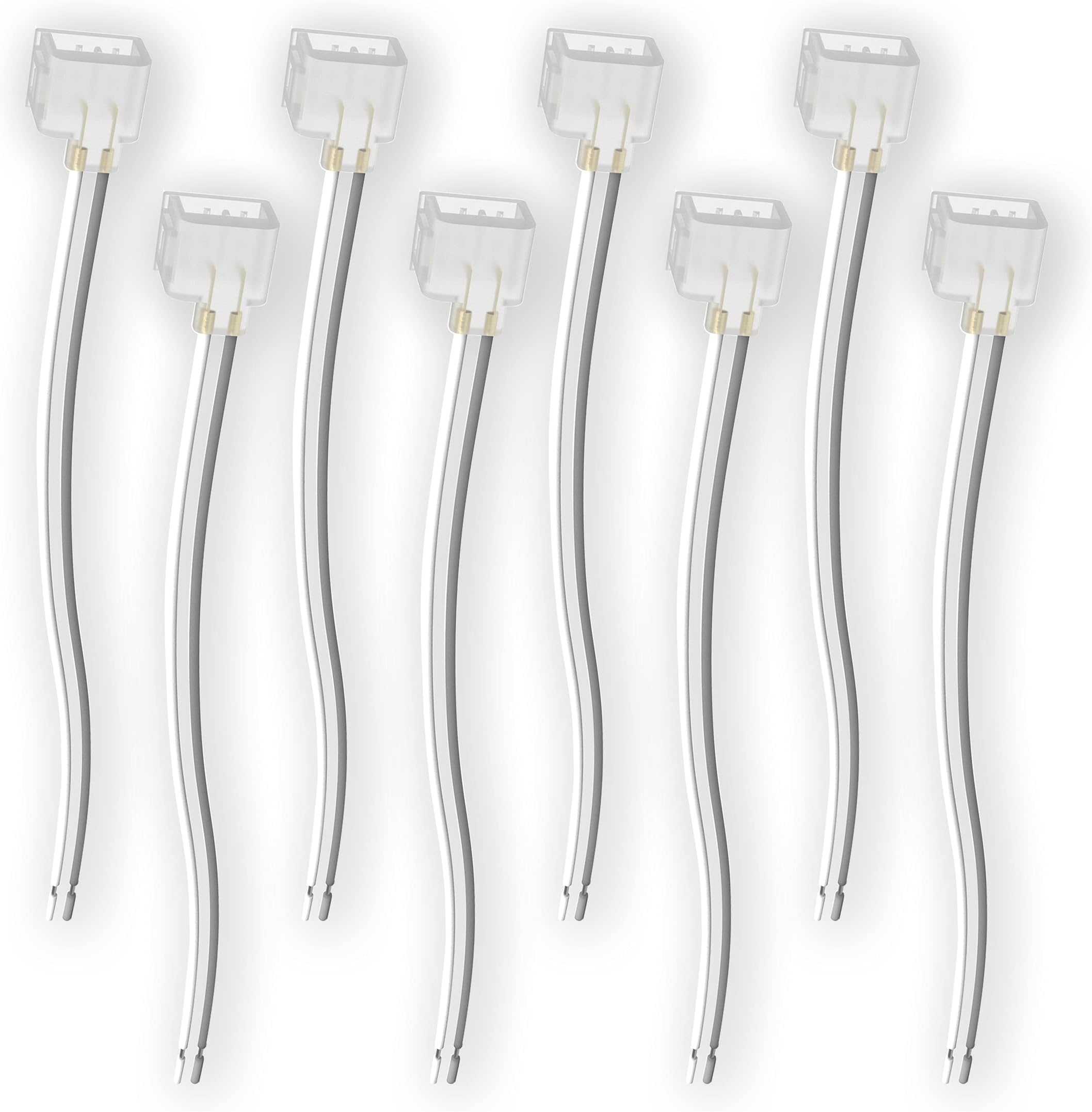 Iotton 8pcs LED Connectors for Strip Lights 2 Pin, DIY Neon Sign, Snap ...