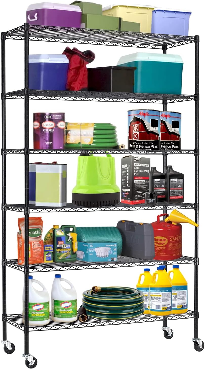 Amazon.com: Ruesleag 6 Tier Storage Shelves,18" Dx48 Wx82 H Wire ...