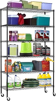 Amazon.com: Ruesleag 6 Tier Storage Shelves,18" Dx48 Wx82 H Wire ...