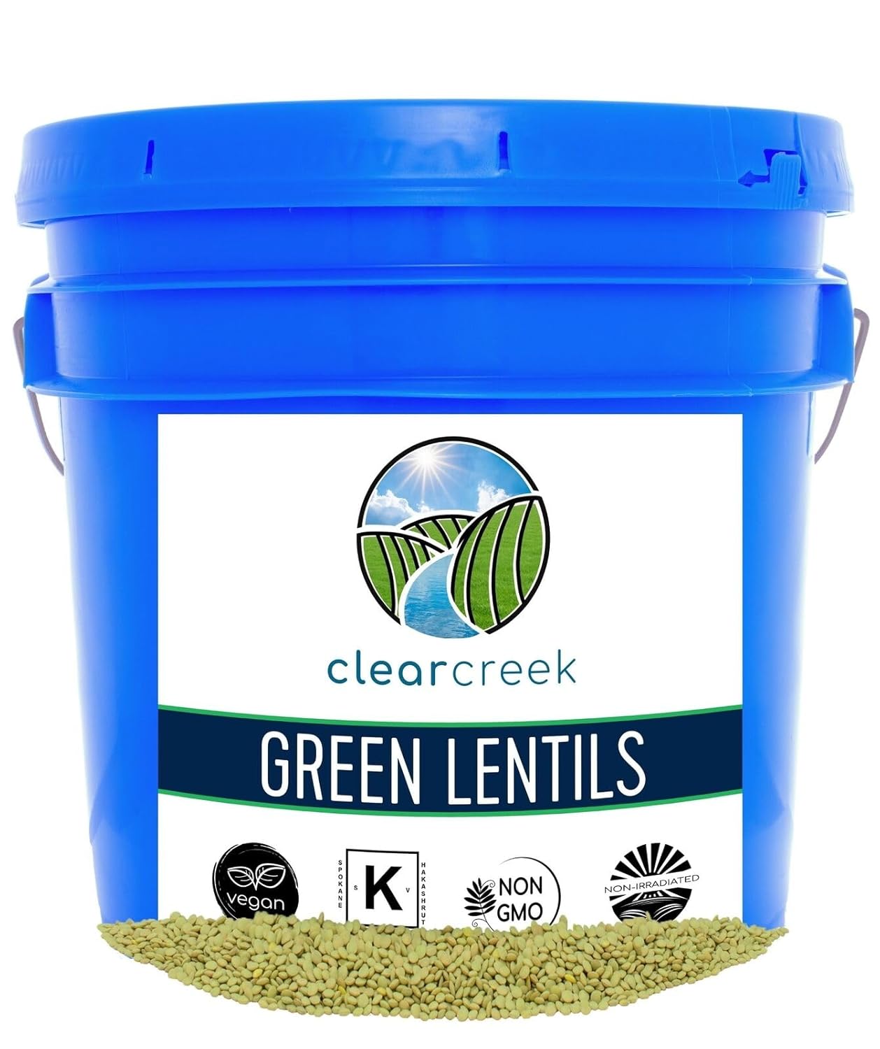 Amazon.com : Green Lentils | 25 LBS | Emergency Food Storage Bucket ...