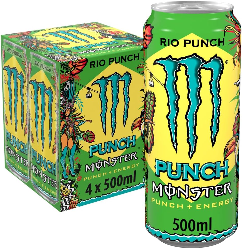 Monster Energy Drink Rio Punch, 4 x 500ml : Amazon.co.uk: Grocery