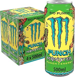Monster Energy Drink Rio Punch, 4 x 500ml : Amazon.co.uk: Grocery