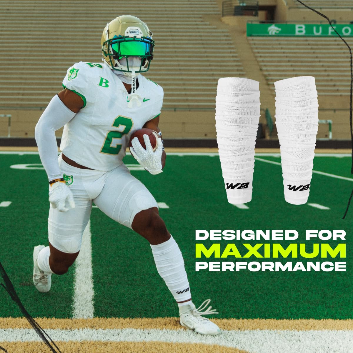 Snapklik.com : We Ball Sports Football Leg Sleeves Calf Compression For ...