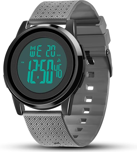 YUINK Mens Digital Watch Ultra-Thin Sports Waterproof Simple Watch ...