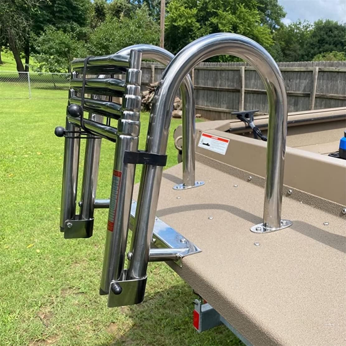 Amazon.com: 4 Step Pontoon Boat Ladder Stainless Steel Telescoping ...