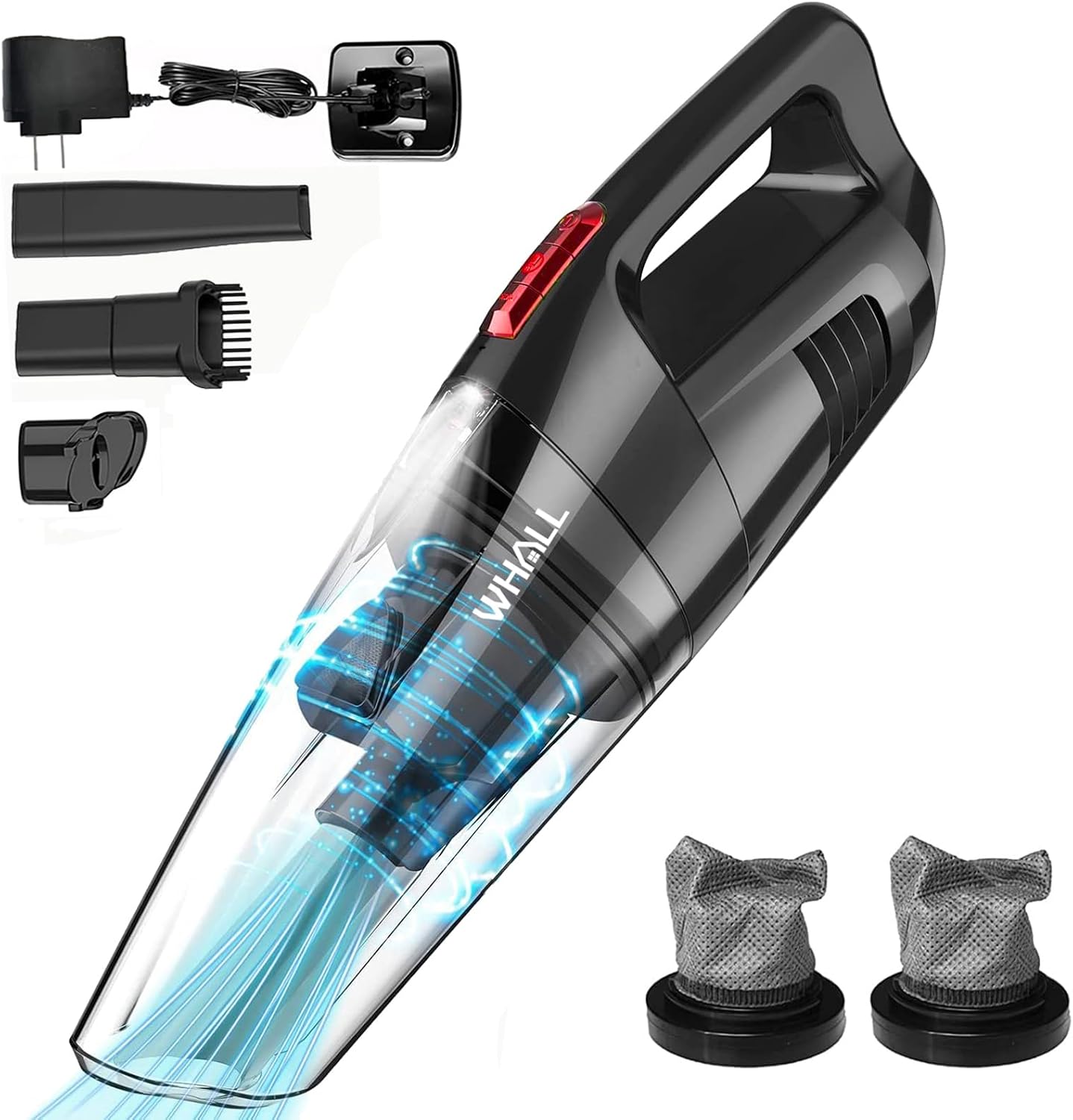 Amazon.com: whall Handheld Vacuum Cordless, 8500PA Strong Suction Hand ...