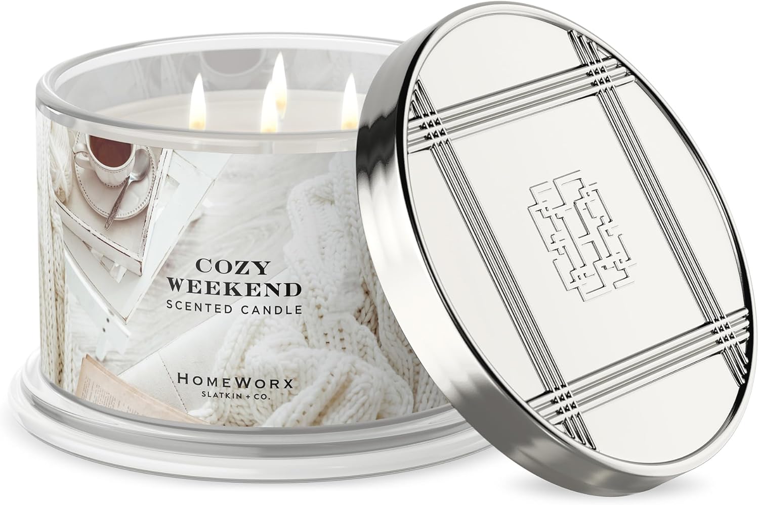 Amazon.com: Premium Scented 18oz Candle - HomeWorx by Slatkin & Co ...