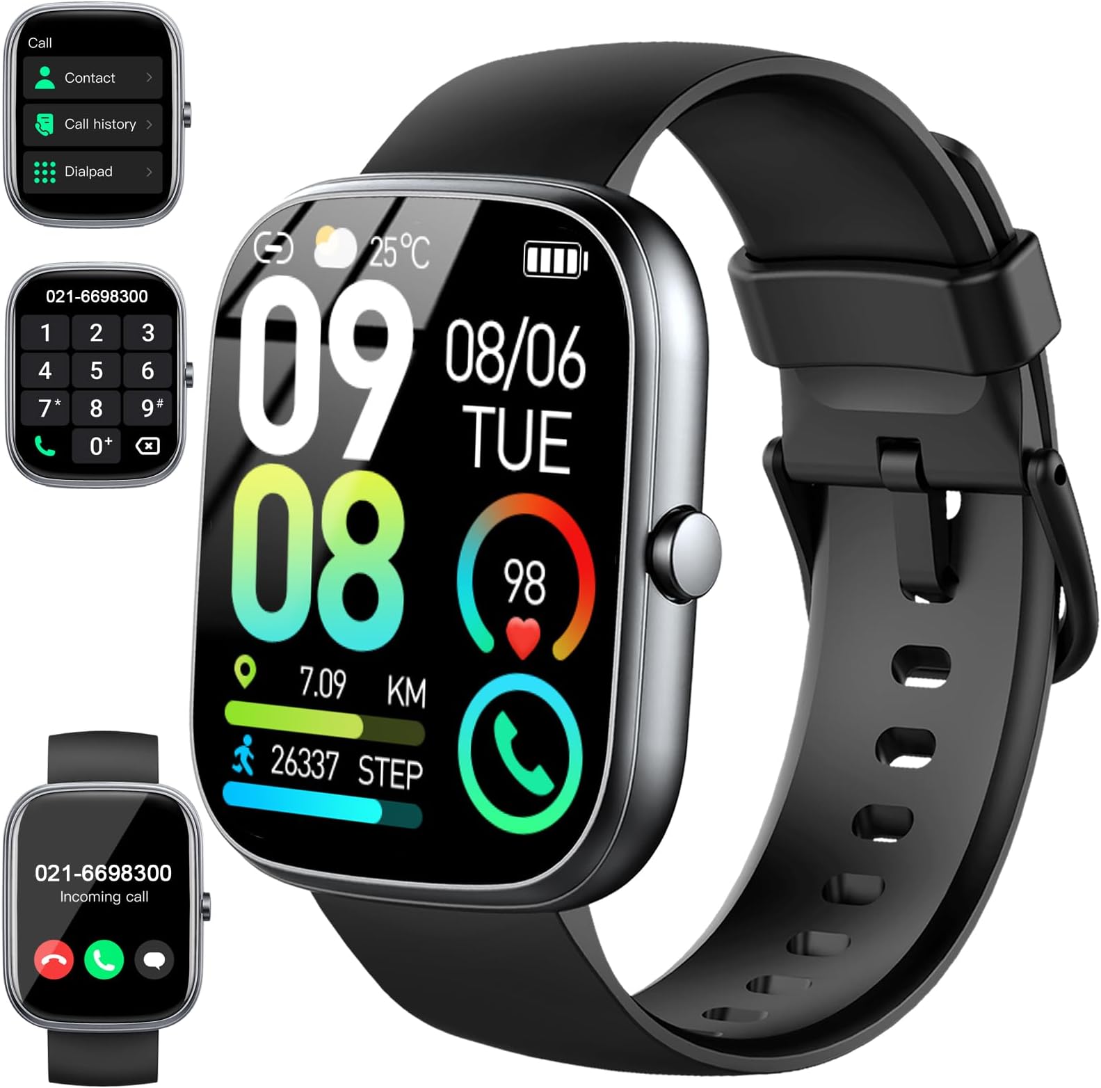 Amazon.com: Smart Watch for Men Women, 1.91" HD Screen Smartwatch ...