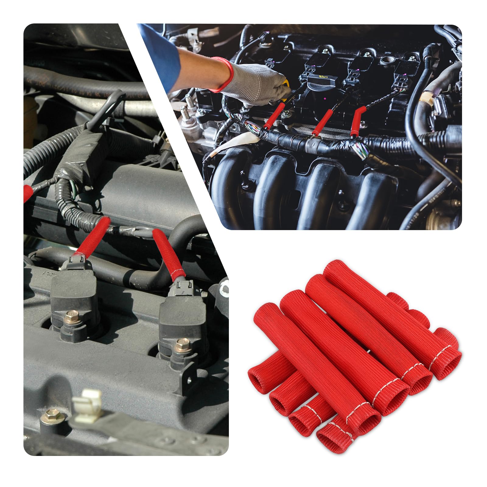 Spark Plug Wire Heat Shield 8-Piece Spark Plug Wire Boot Heat Shield ...