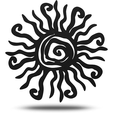 Amazon.com: 12 Inch Wacky Sun Outdoor Wall Art Large Sun Wall Decor ...