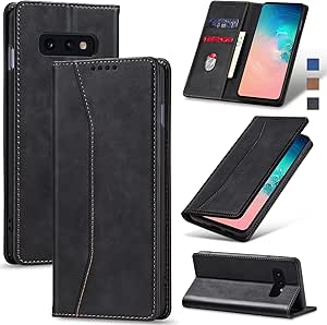 Amazon.com: Jasonyu Flip Wallet Case for Samsung Galaxy S10e,Leather Magnetic Folio Cover with ...