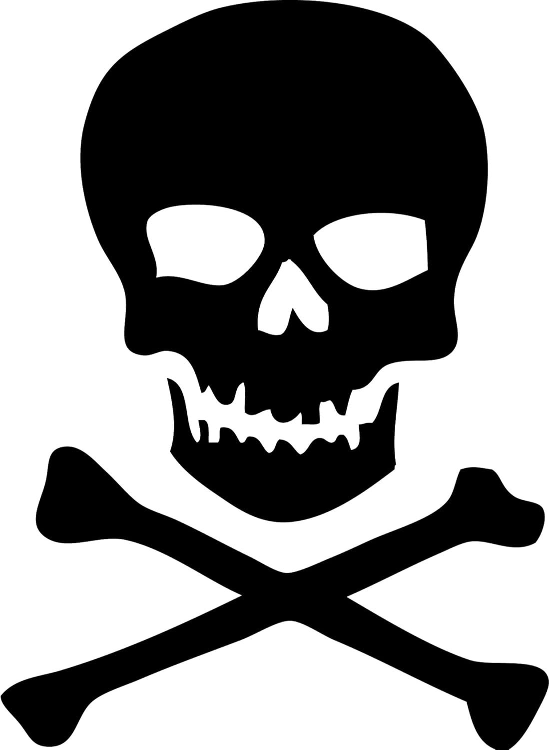 Amazon.com: TDT Printing & Custom Decals Skull-N-Bones Vinyl Decal ...