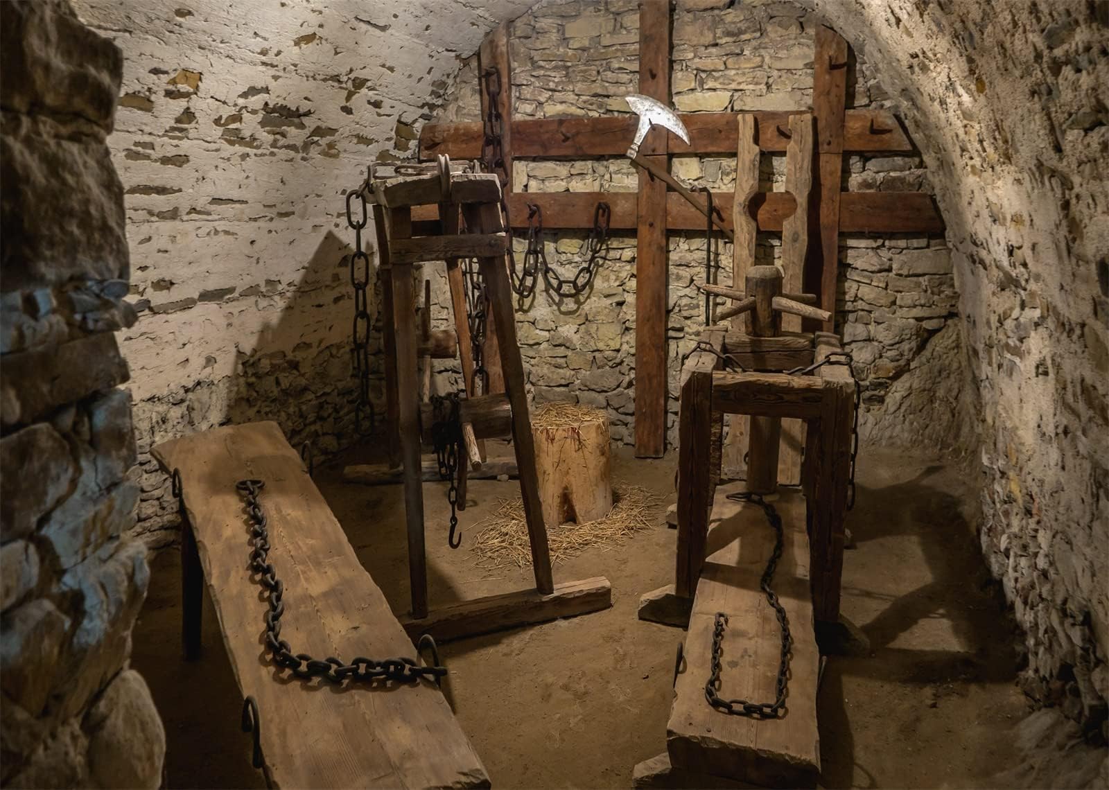 Amazon.com : BELECO 7x5ft Fabric Old Dungeon Torture Chamber ...