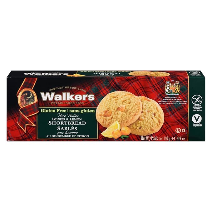 Amazon.com: Walkers Gluten Free Pure Butter Ginger & Lemon Shortbread ...