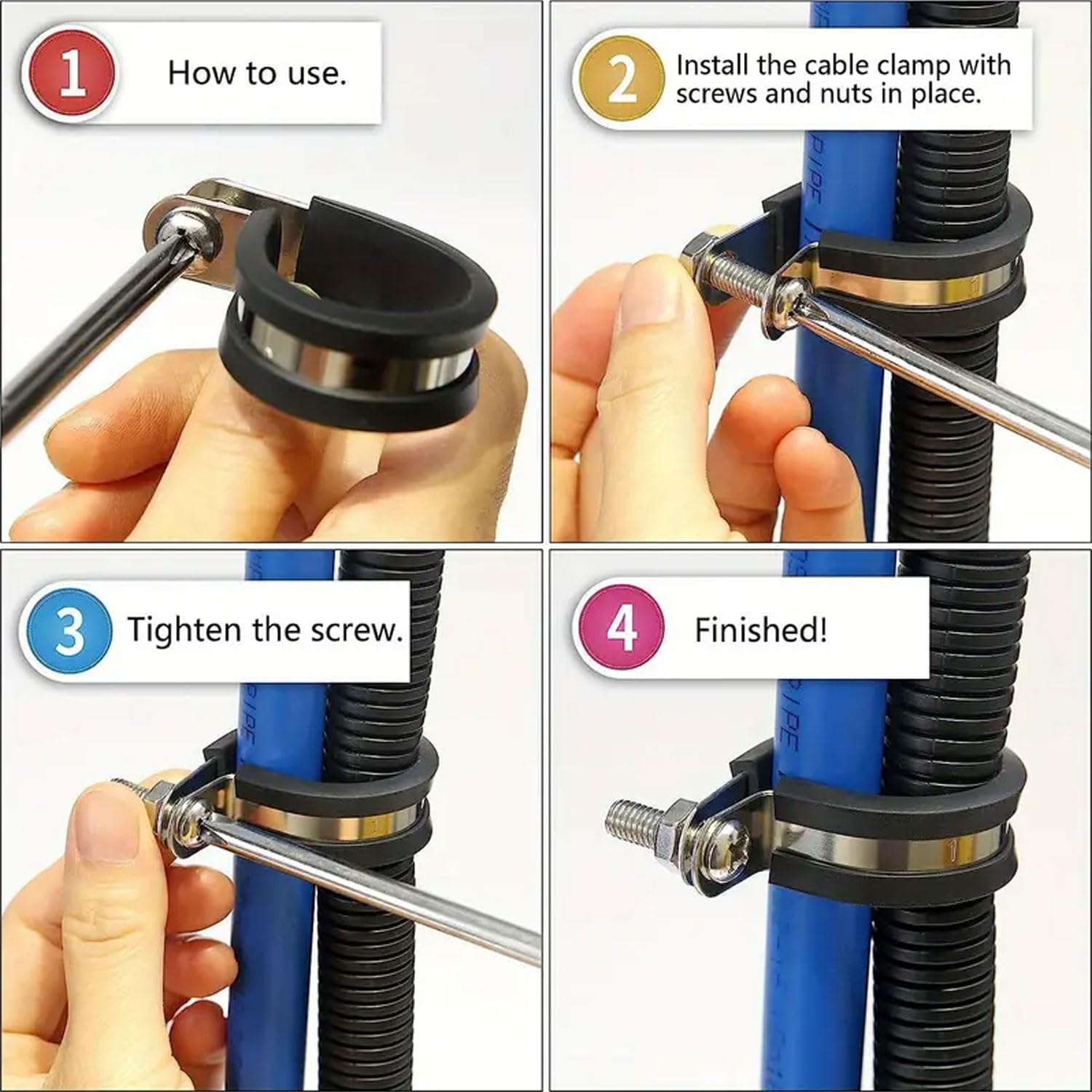 Insulated Cable Clamp MISPIRE Pipe PEX Clamps 3/4 Inch 50 PCS, PEX ...