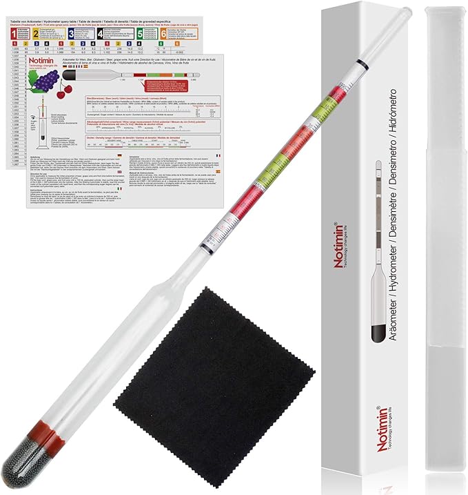 Notimin Zuckergehalt Messgerät Winzer Hydrometer für Hausbrauwein ...