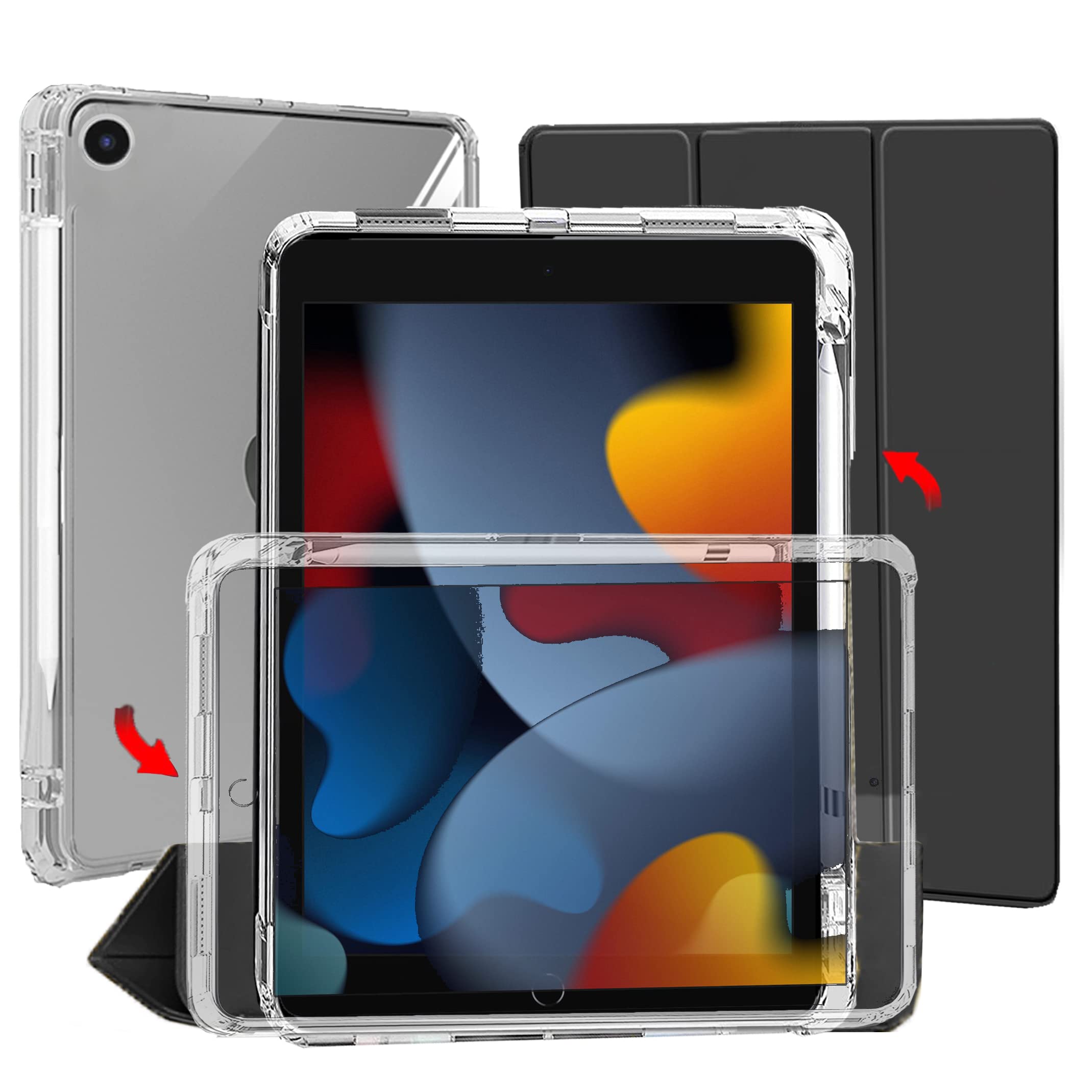 ProElite Sliding Detachable Smart Flip Case Cover for Apple iPad 10.2 ...