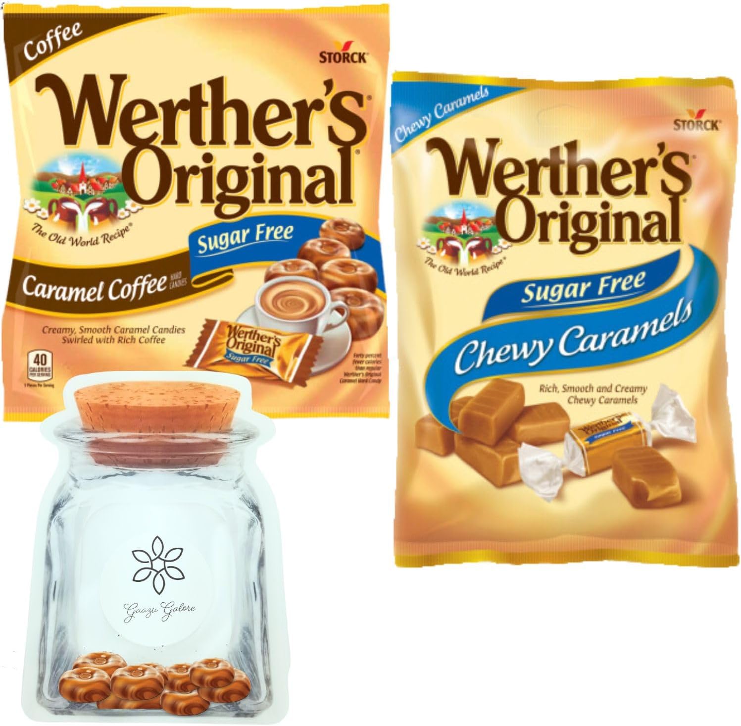 Amazon.com : Werthers Original Sugar Free Candies, Coffee Caramel and ...