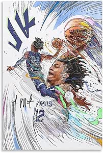 Amazon.com: silanod Ja Morant Poster Basketball Poster Canvas Wall Art Posters For Room ...