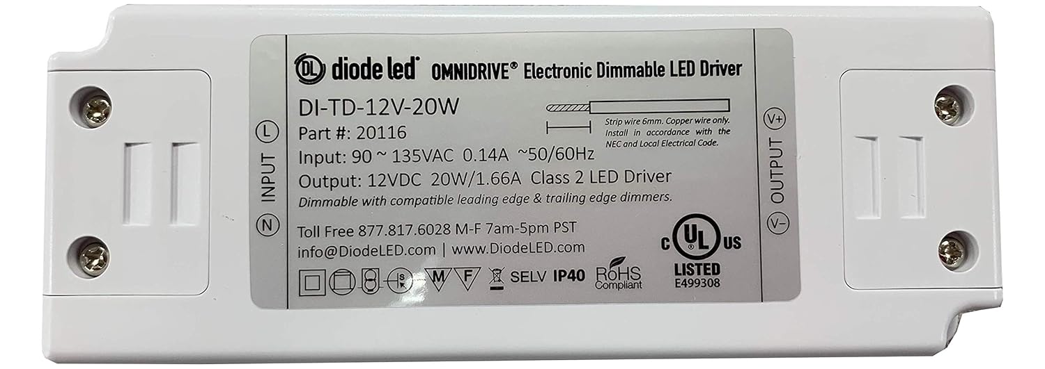 Diode LED DI-TD-12V-20W 20 Watt Omnidrive Electronic Dimmable LED ...
