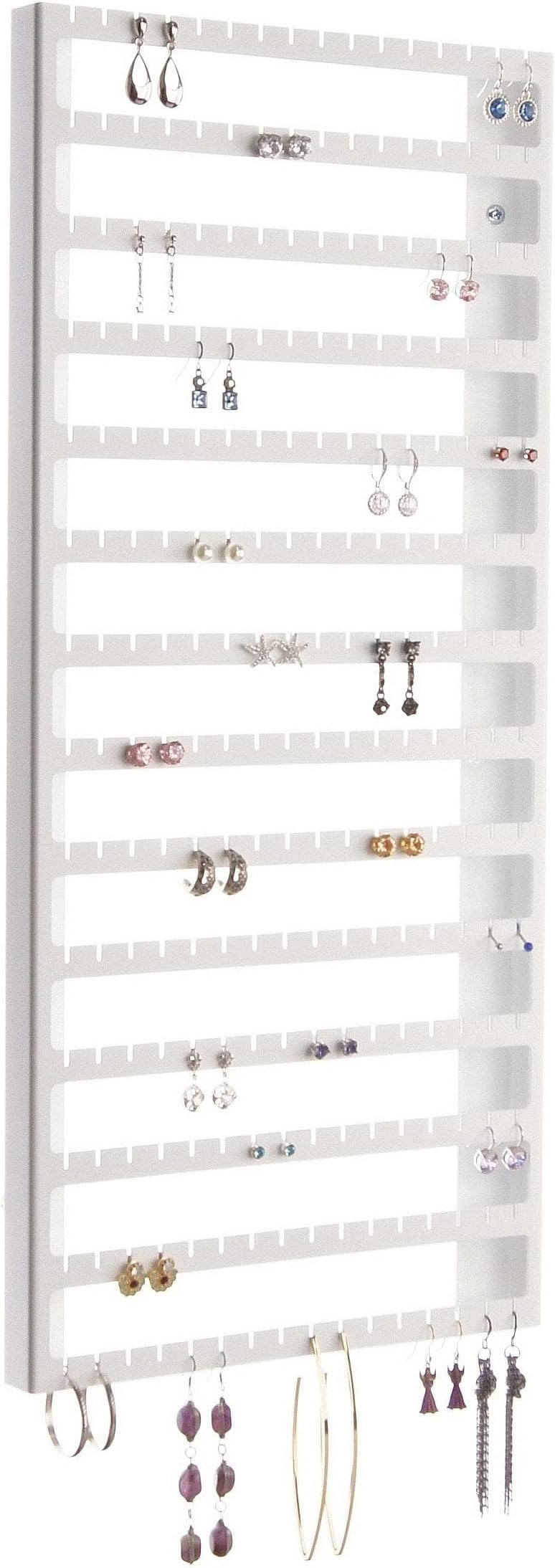 Amazon.com: Angelynn's Wall Mounted Earring Holder Organizer for Stud ...