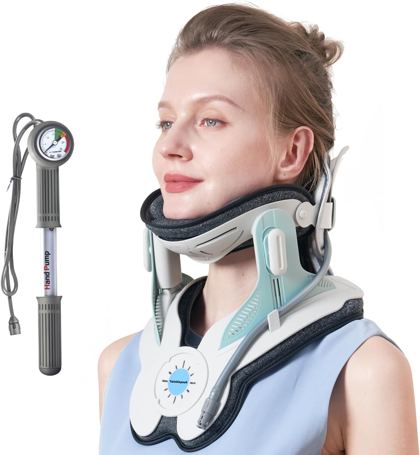 Amazon.com: Twinklepoch Cervical Neck Traction Device, Cervical Traction Device for Neck Pain ...