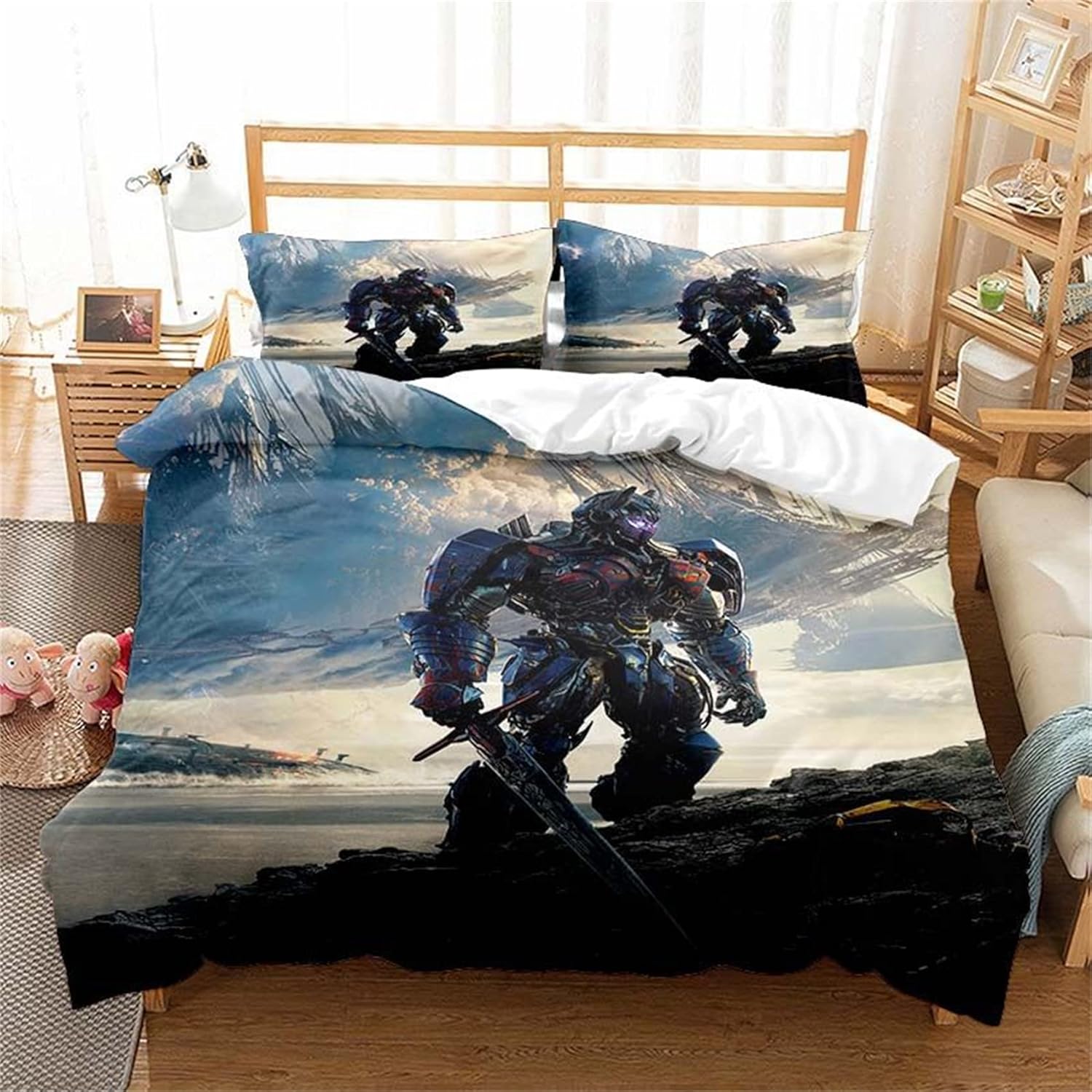 Amazon.com: LUCIHZ Kids Boys Transformers Bedding Duvet Cover Size Twin ...