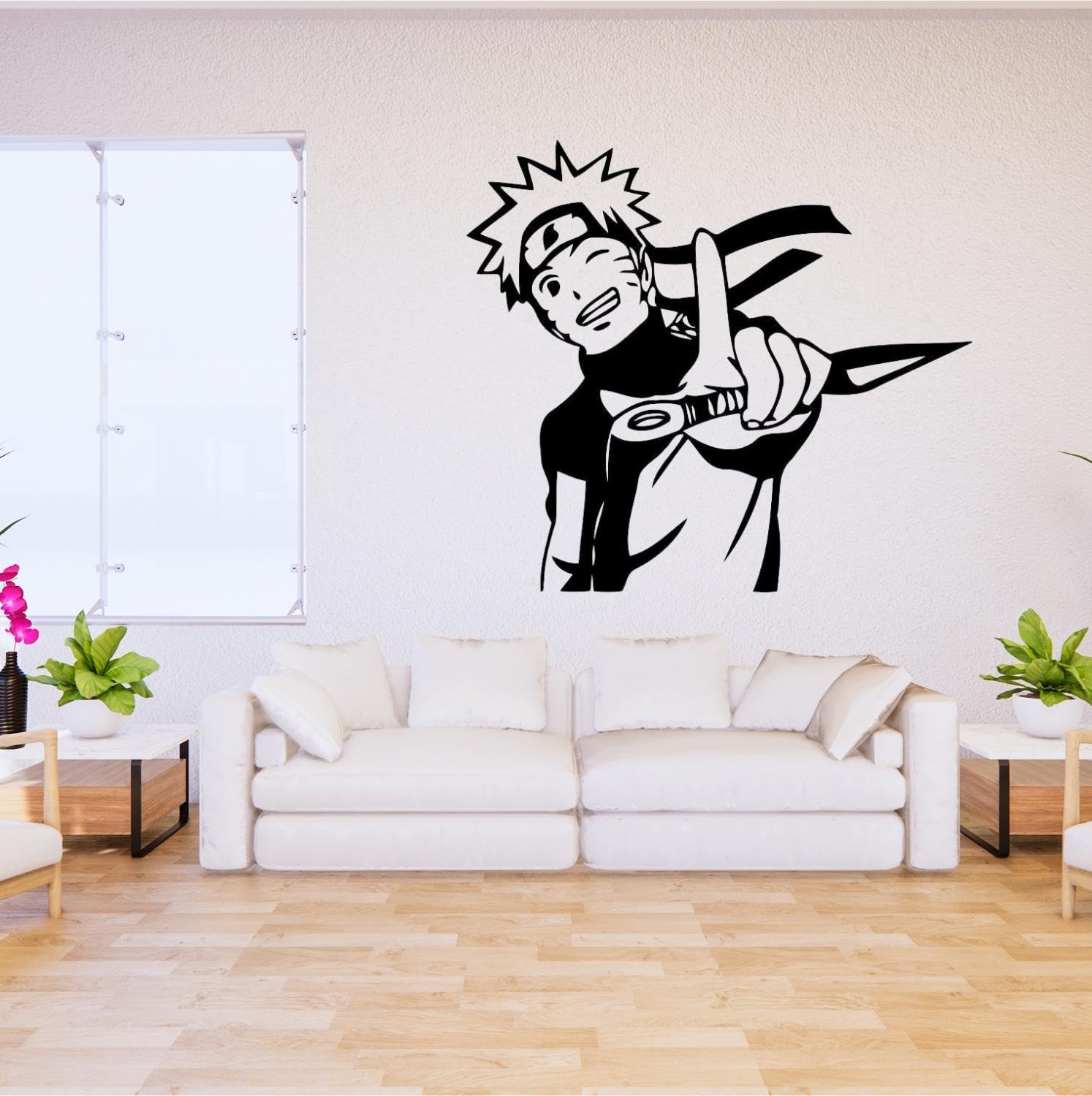 CVANU Naruto Vinyl Wall Decal Naruto Uzumaki Vinyl Sticker Anime Art ...
