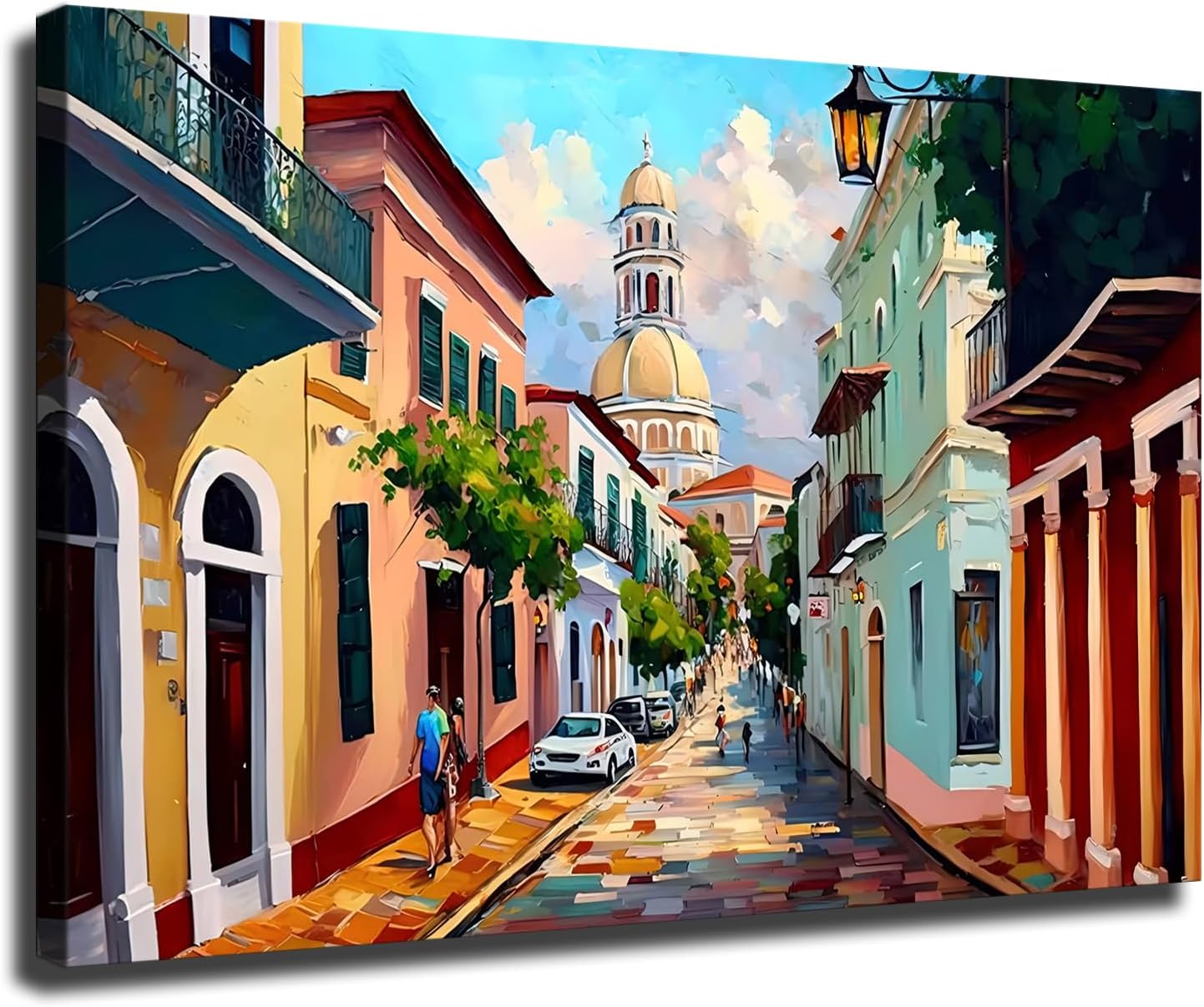 Amazon.com: Puerto Rico Wall Art - Old San Juan on Framed Poster ...