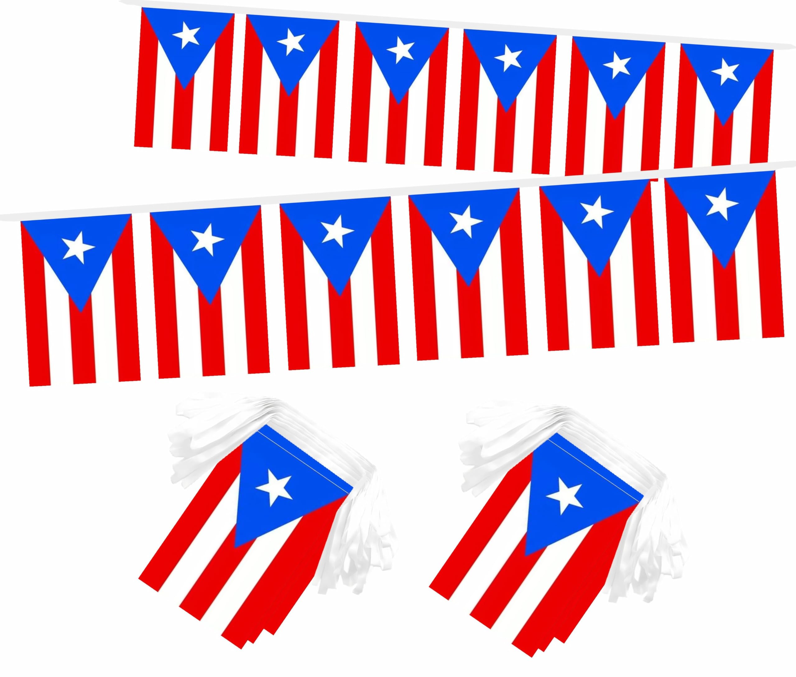 Amazon.com : LUSEOAN 2 Packs Puerto Rico Mini Flag Banner String Puerto ...