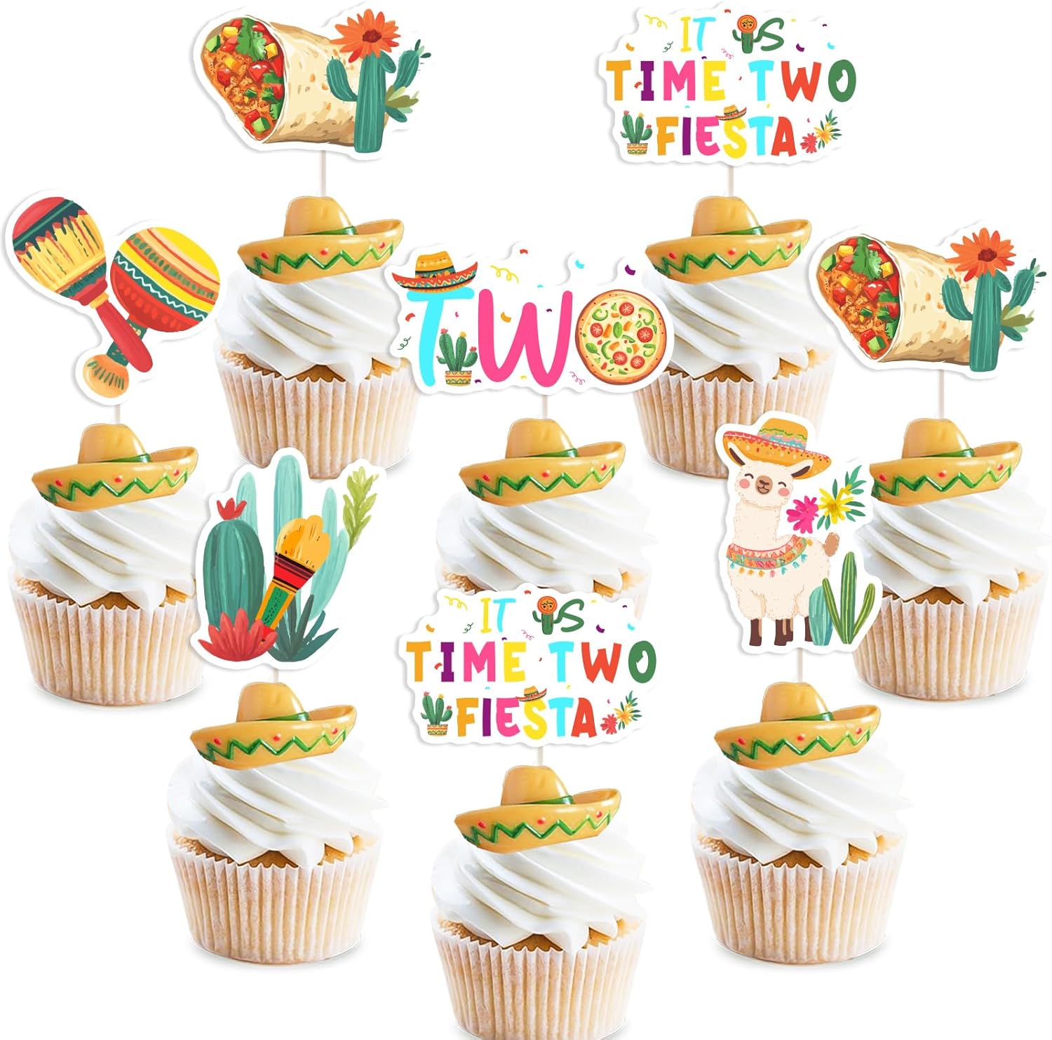 Amazon.com: Balterever Taco Twosday Birthday Party Cake Decoration ...